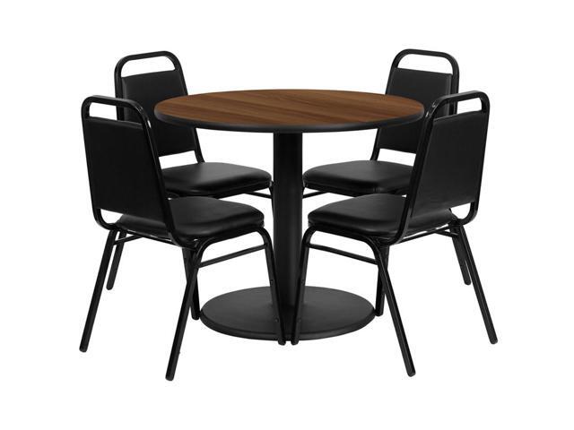 Click here for Flash Furniture 36 Round Walnut Laminate Table Set... prices