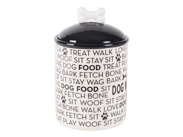 Click here for DII Black Dog Text Ceramic Medium Pet Canister prices