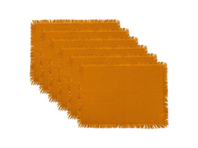 Click here for DII Solid Pumpkin Spice Heavyweight Fringed Placem... prices