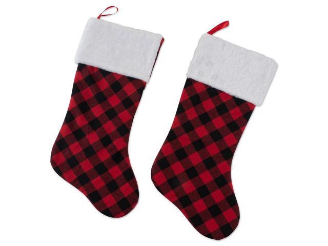 Click here for DII Holiday Stockings Red And Black Buffalo Check(... prices