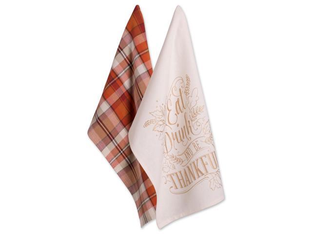 Click here for DII Assorted Check Fall Be Thankful Printed Dishto... prices