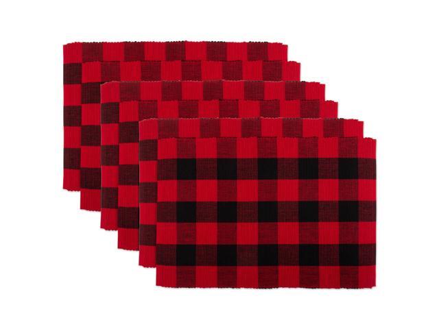 Click here for DII Red Buffalo Check Ribbed Placemat (Set of 6) prices