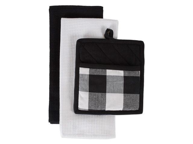 Click here for DII Black Buffalo Check Potholder & Dishtowel Kitc... prices