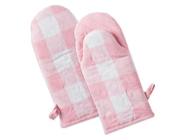 Click here for DII Pink Buffalo Check Oven Mitt (Set of 2) prices