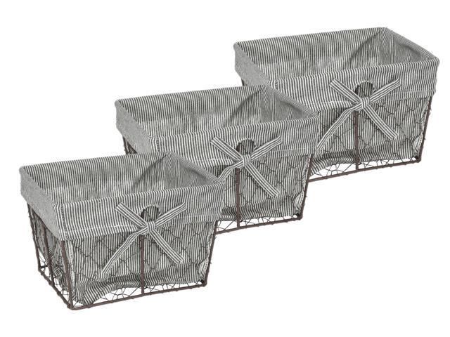 Click here for DII Chicken Wire Small Basket (Set of 3) Ticking prices