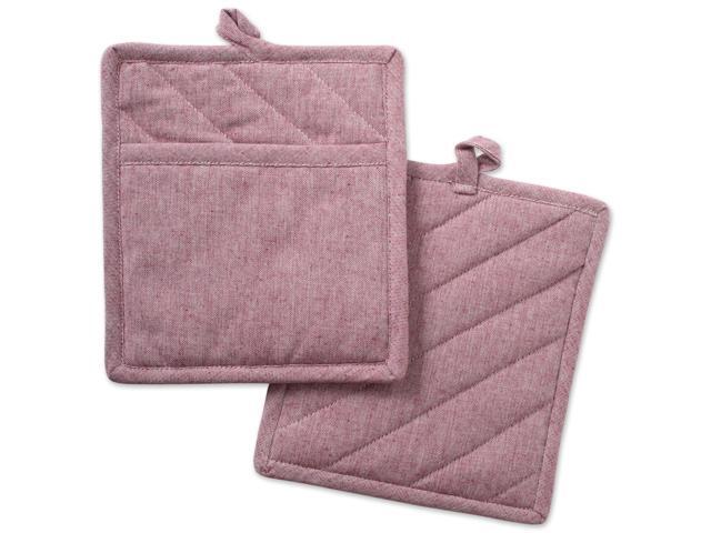 Click here for DII Barn Red Solid Chambray Potholder (Set of 2) prices