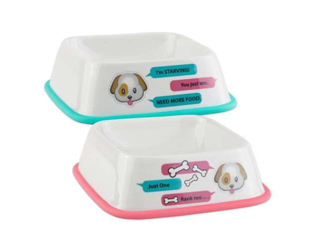 Click here for DII Pet Bowl Square Pet Emojis (Set of 2) prices