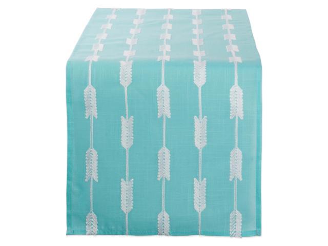 Click here for DII Aqua Base Embroidered Arrow Fletching Table Ru... prices