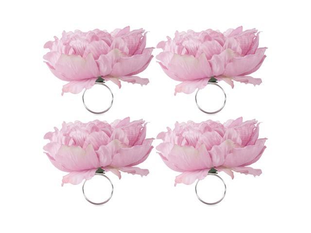 Click here for DII Peony Flower Napkin Ring (Set of 4) prices
