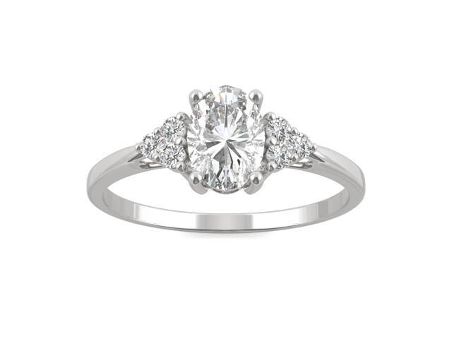 Click here for 14K White Gold Moissanite by Charles & Colvard 7x5... prices