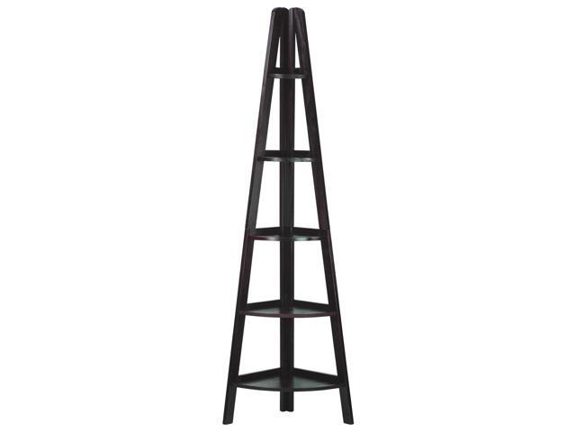 Click here for 5-Shelf Corner Ladder Bookcase-Espresso prices