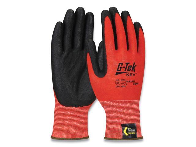 Click here for KEV Hi-Vis Seamless Knit Kevlar Gloves Large Red/B... prices