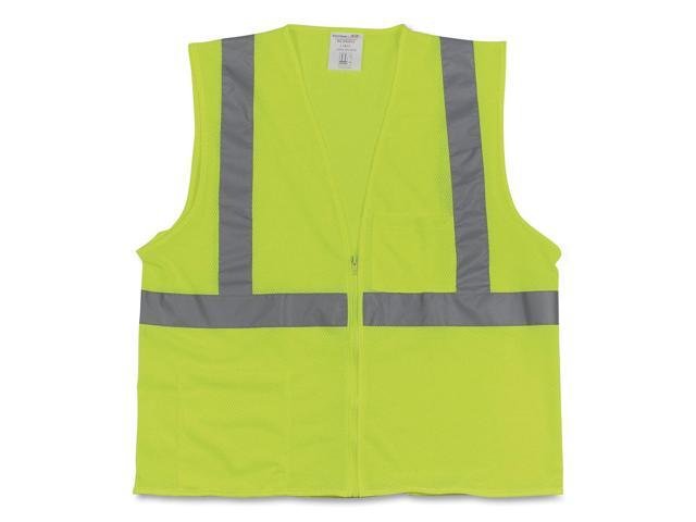 Click here for Two-Pocket Zipper Safety Vest Hi-Viz Lime Yellow X... prices