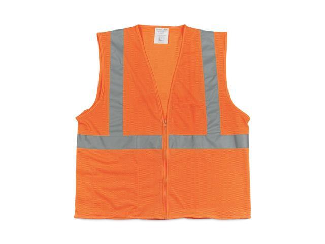 Click here for PIP 2 Two-Pocket Zipper Mesh Safety Vest Large Ora... prices