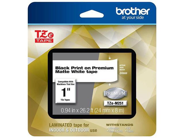 Click here for Brother TZeM251 Black Print on Premium Matte White... prices