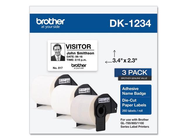 Click here for Brother DK-1234 Adhesive Name Badge Paper Labels 3... prices