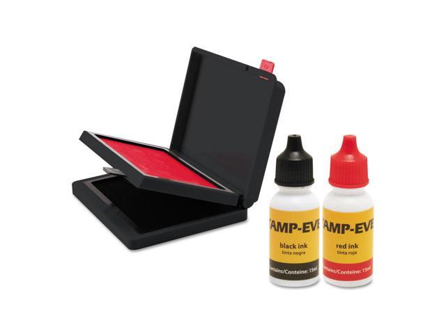 Click here for Two-Color Stamp Pad with Ink Refill 4 x 2.38 Red/B... prices