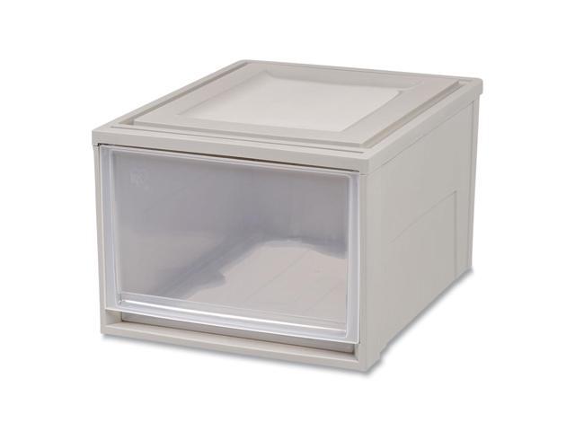 Click here for IRIS Stackable Storage Drawer 10.85 gal Gray/Trans... prices