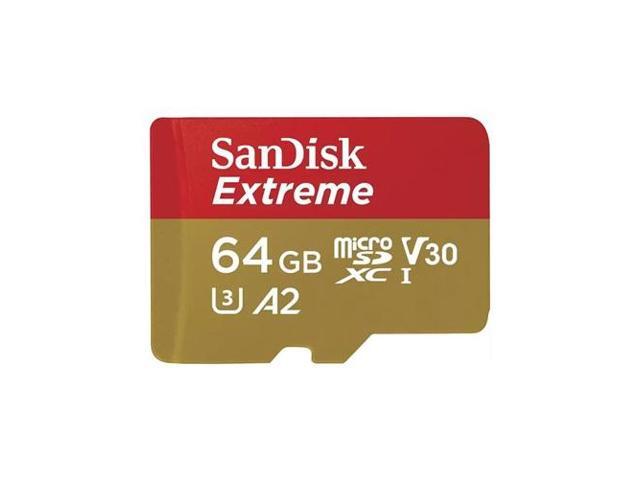 Click here for SanDisk Extreme 64 GB Class 10/UHS-I U3 V30 microS... prices
