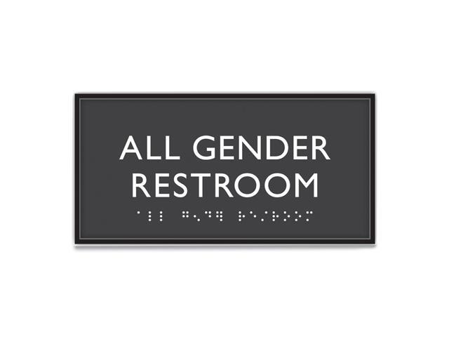 Click here for ADA Sign All Gender Restroom Plastic 4 x 4 Clear/W... prices