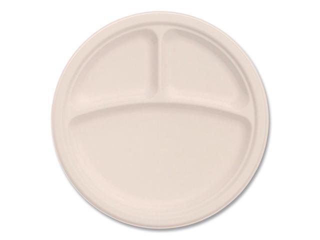 Click here for Dart 9in. Round PFAS-Free Fiber 3-Compartment Plat... prices