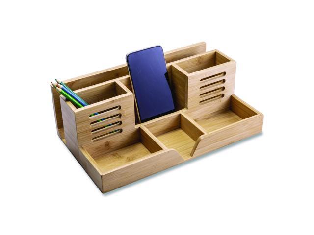 Click here for Bamboo Desk Organizer 7 Compartments 14.09 x 8.62... prices