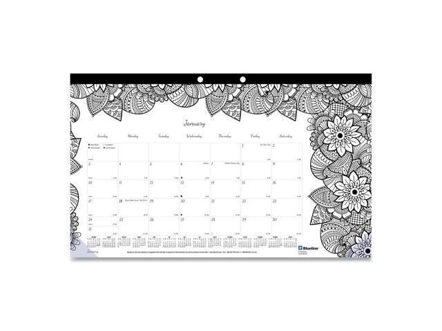 Click here for 2026 Blueline DoodlePlan Monthly Desk Pad Coloring... prices