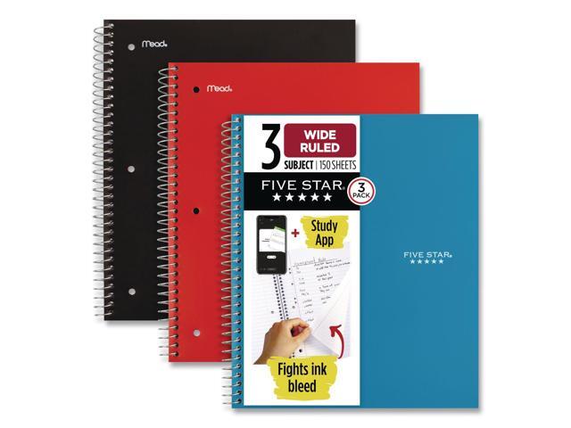 Click here for Mead Wirebound Notebook 3-Subject Wide Rule Assort... prices