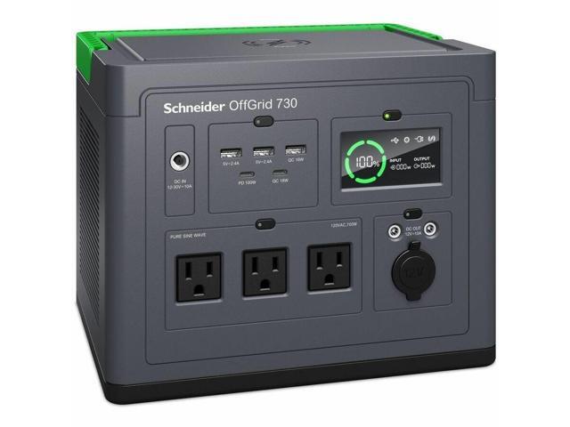 Schneider OffGrid Portable Power Station 730 - 120V - 738Wh - Lithium-ion 3 NEMA - Sinewave (PPS730)
