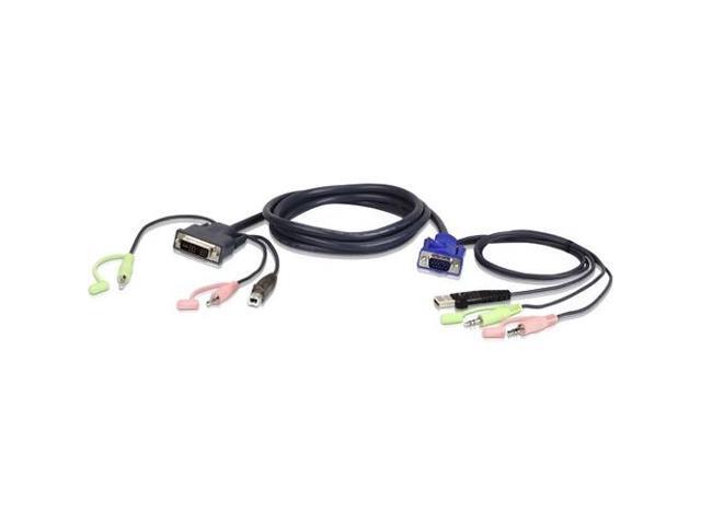Click here for ATEN 1.8M USB VGA to DVI-A KVM Cable with Audio prices
