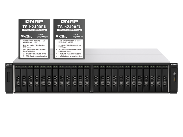 Click here for TS-h2490FU-7302P-256G-US QNAP 24-Bay all-flash NAS prices