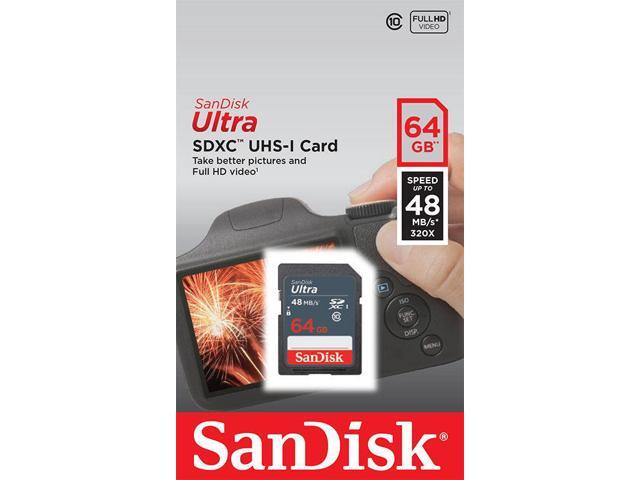 Click here for SanDisk 64GB SD 64G SDXC Ultra 48MB/s 320X Flash c... prices