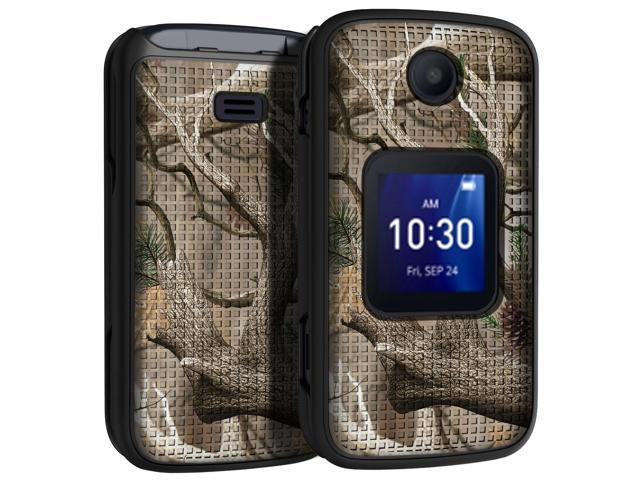 Outdoor Camo Real Woods Tree Case Hard Cover for Alcatel Go Flip 4  TCL FLIP Pro