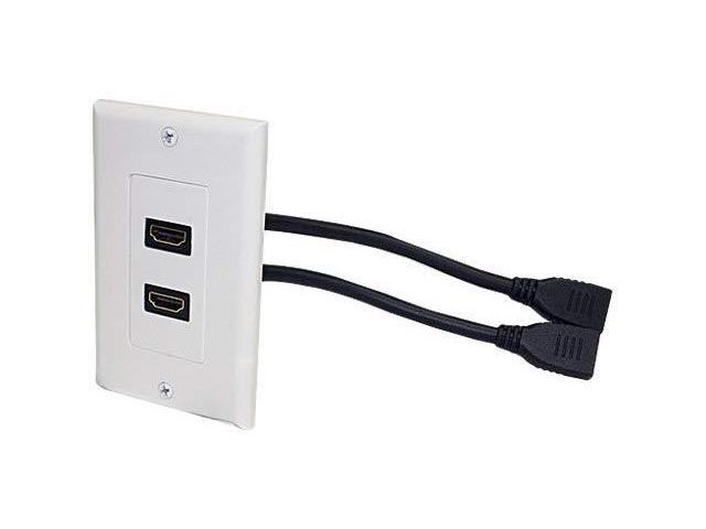 Click here for 2-HDMI Pigtail Wall Plate White prices