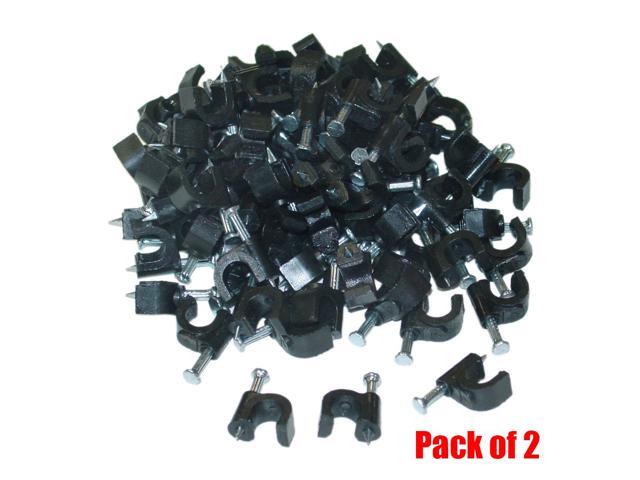 Click here for Amamax Cable-Clip Black RG6 Pack of 2  2 Bags (100... prices