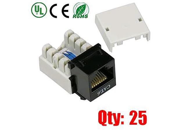 Click here for iMBAPrice (Pack of 25) Black Cat6 Punch Down RJ45... prices