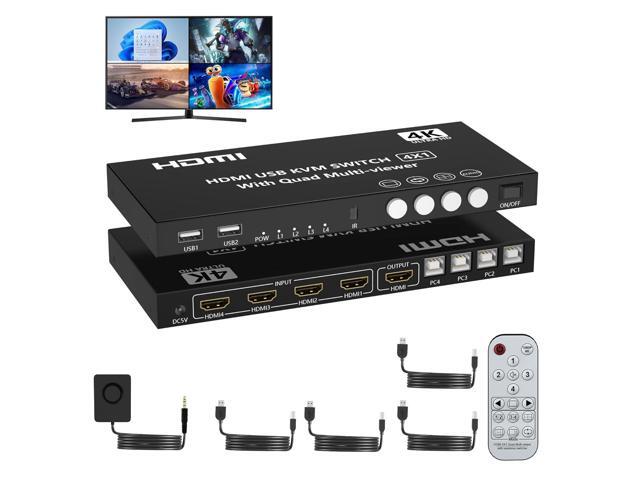 Click here for Zell Hdmi Kvm Switch 4 Ports 4K@30Hz  Hdmi Multi-V... prices