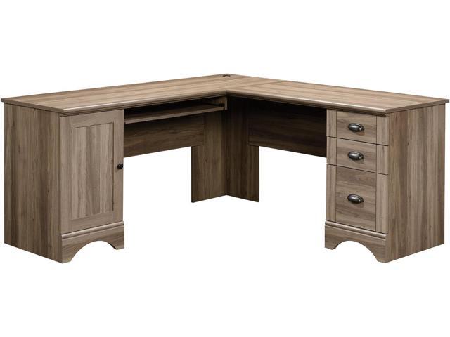 Click here for Sauder Harbor View Corner Computer Desk  Salt Oak... prices