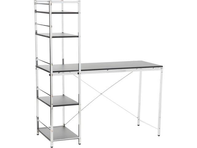 Click here for Acme Elvis Wooden Computer Desk with Shelves in Bl... prices