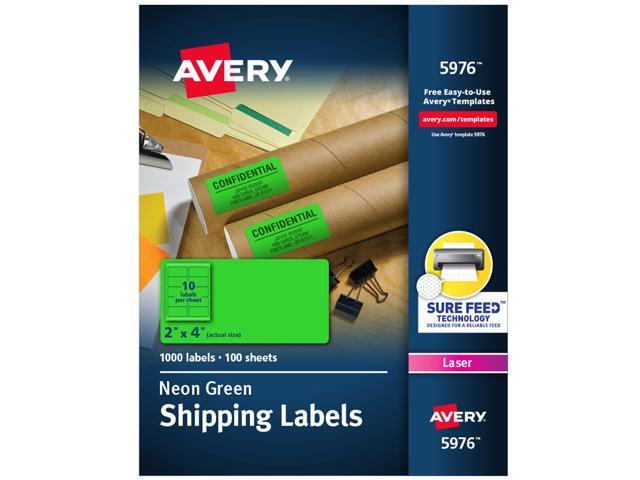 Click here for Avery Neon Shipping Label Laser 2 x 4 Neon Green 1... prices