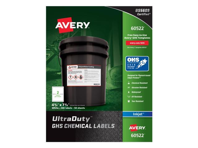 Click here for Avery GHS Chemical Label  Color White  PK 100 Whit... prices