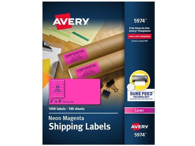 Click here for Avery Neon Shipping Label Laser 2 x 4 Neon Magenta... prices