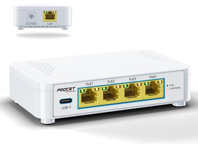 Click here for EN-S4P1C 5 Port PoE Switch - 4 PoE+ Ports & 1 USB-... prices