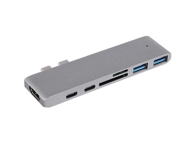 Click here for USB Type C Hub Adapter 7 in 1 Dual USB Type C Dock... prices