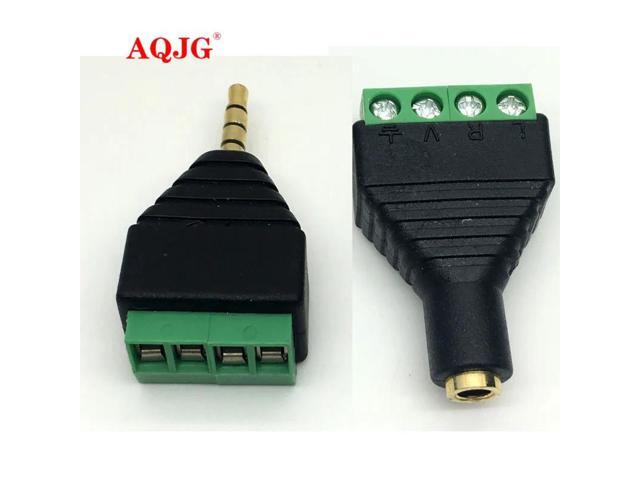 Click here for 4 Poles 3.5mm Male Plug Female Jack to 4 Pins Scre... prices