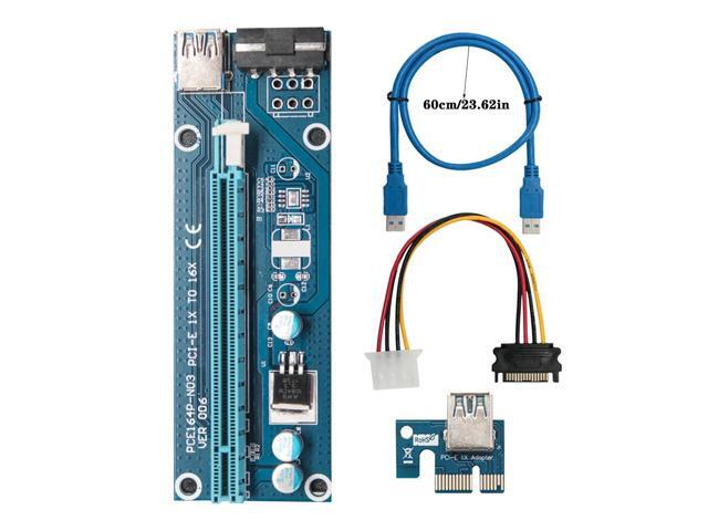 Click here for PCI-E Riser Board 4-pin PCI-E 1x to 16x Adapter Ca... prices