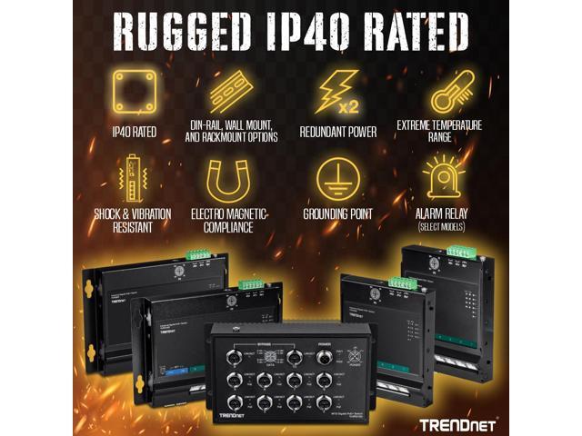 Click here for TRENDnet 10-Port Industrial EN 50155 M12 Gigabit P... prices