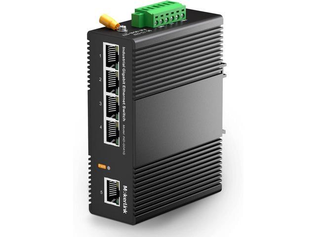 Click here for MokerLink 5 Port Gigabit Industrial DIN-Rail Ether... prices