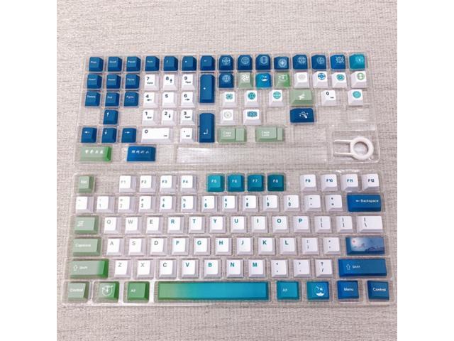 Click here for 133 Key Teal Green Theme Keycaps PBT Dye-SUB Cherr... prices