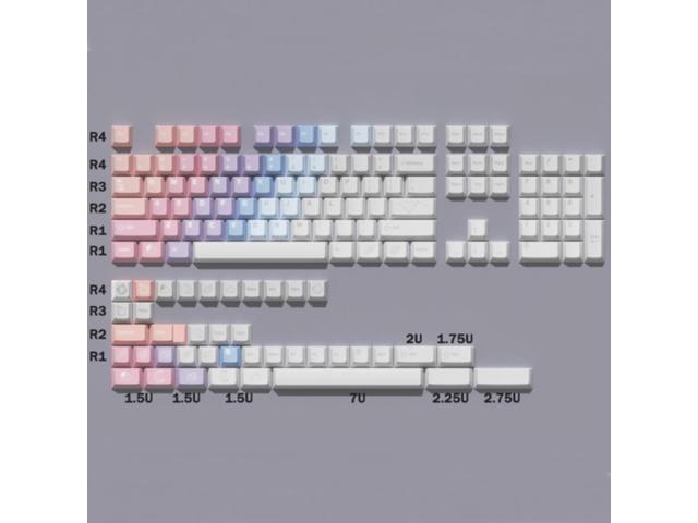 Click here for 144 Keys Dreams Gradient Profile Keycaps PBT Dye S... prices